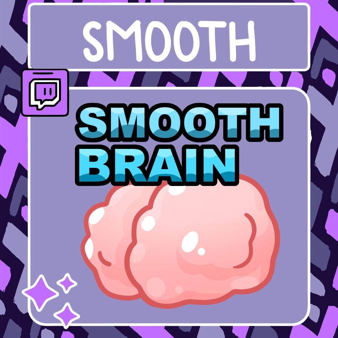 Smooth Brain Emote Twitch Emote Youtube Emote Discord - Etsy
