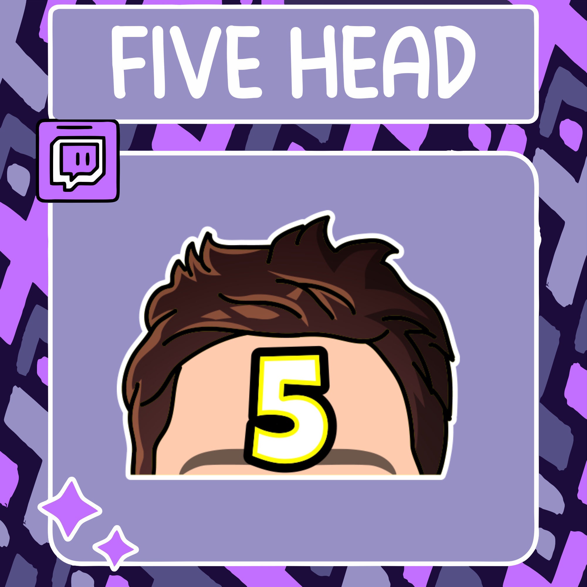 Five Head Emote Twitch Emote Youtube Emote Discord Emote - Etsy