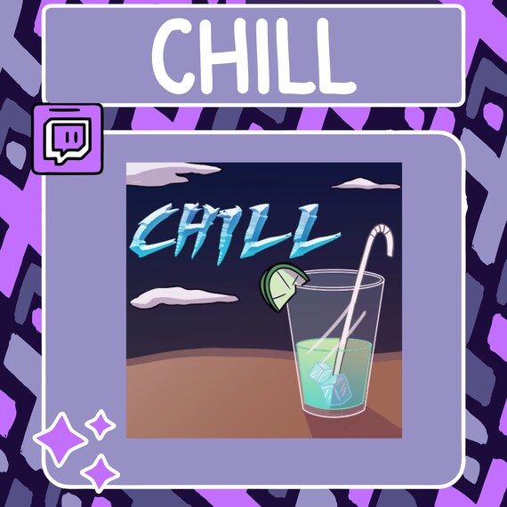 Chill Drink Emote Twitch Emote Youtube Emote Discord | Etsy