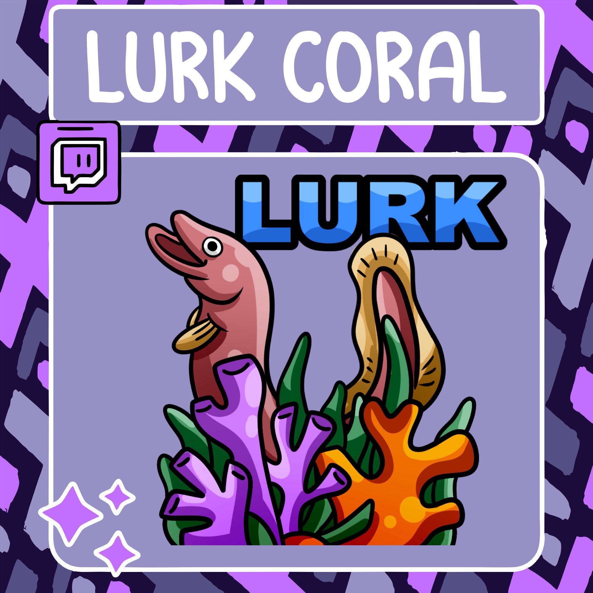 Lurk Coral Emote | Twitch Emote | Youtube Emote | Discord Emote ...