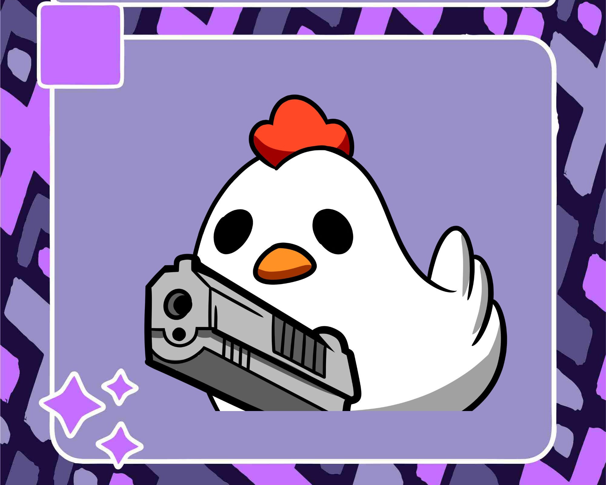 Chicken Gun Emote Twitch Emote Youtube Emote Discord Emote Community ...