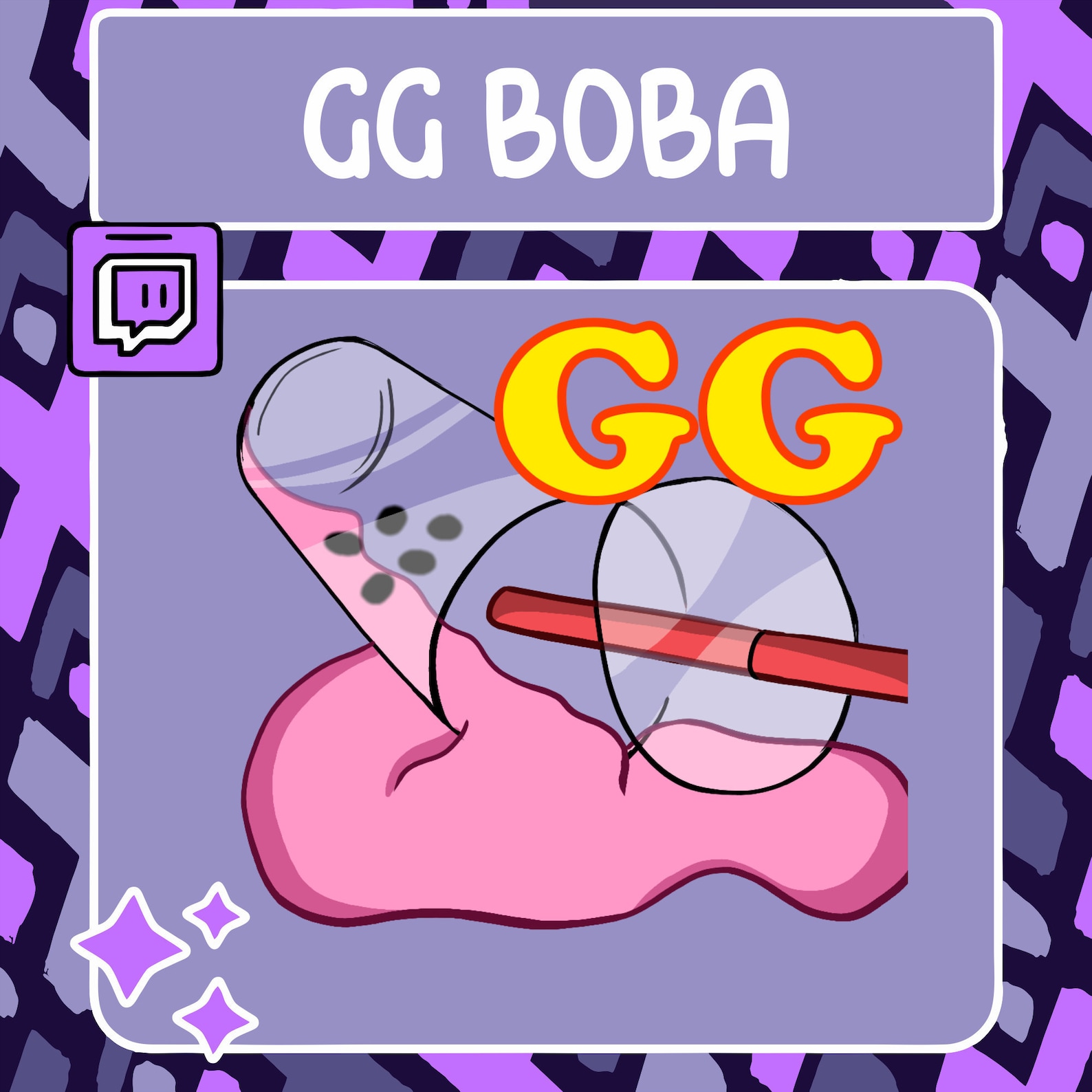 GG Boba Tea Emote Twitch Emote Youtube Emote Discord | Etsy