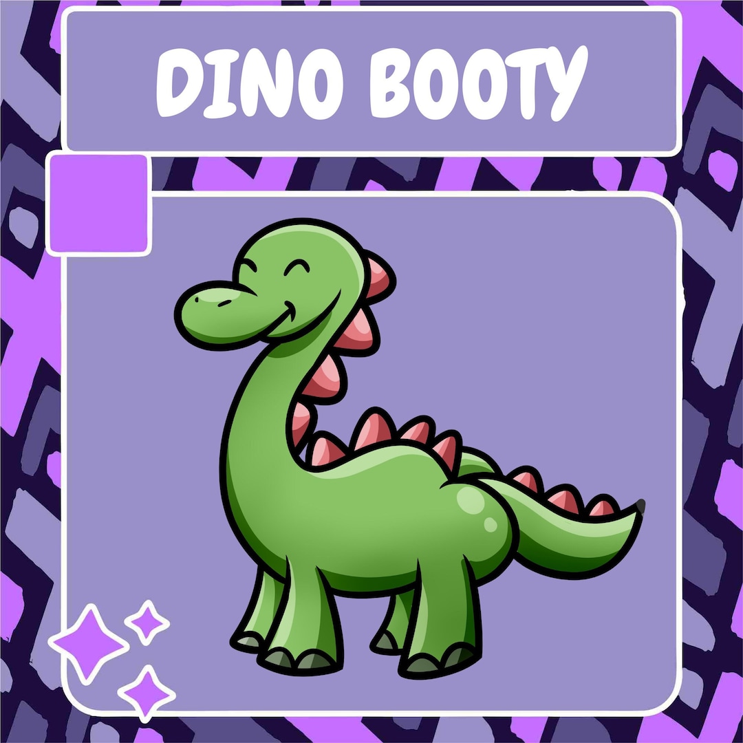 Dino Booty Emote | Twitch Emote | Youtube Emote | Discord Emote ...
