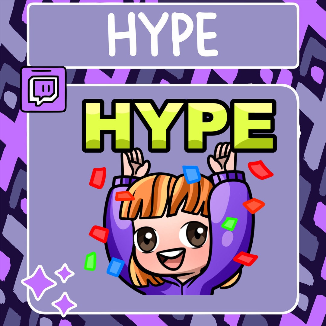 Hype Anime Girl Emote | Twitch Emote | Youtube Emote | Discord Emote ...