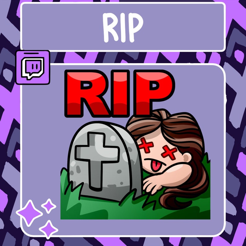 Anime Girl RIP Emote Twitch Emote Youtube Emote Discord - Etsy Hong Kong
