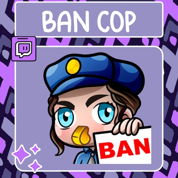 Ban Cop Emote Twitch Emote Youtube Emote Discord Emote | Etsy