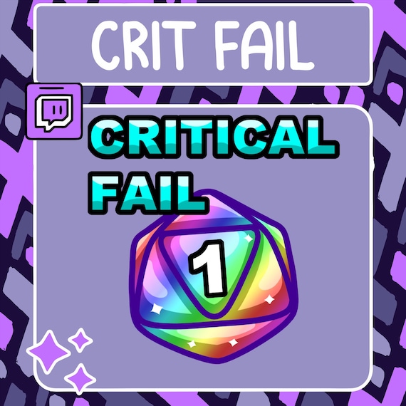 Critical Fail Emote Twitch Emote Youtube Emote Discord - Etsy