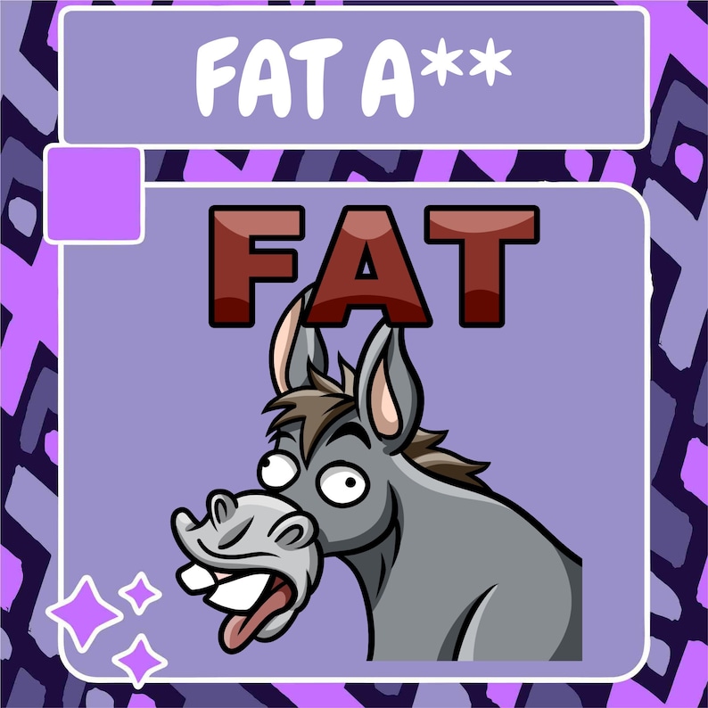 Fat Ass Emote Twitch Emote Youtube Emote Discord Emote Community Emote ...