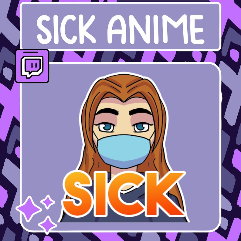 Sick Anime Girl Emote Twitch Emote Youtube Emote Discord - Etsy Israel