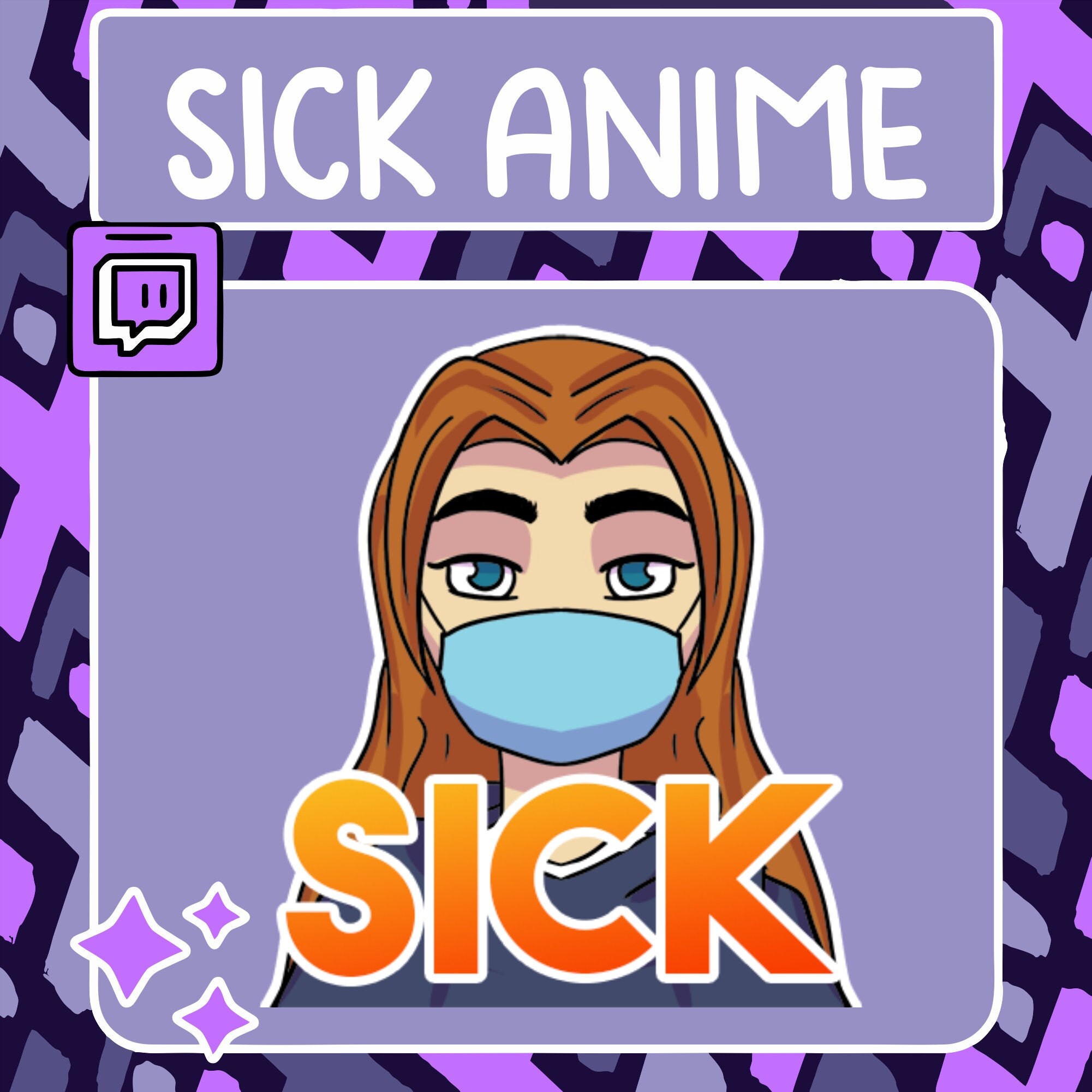 Sick Anime Girl Emote | Twitch Emote | Youtube Emote | Discord Emote ...