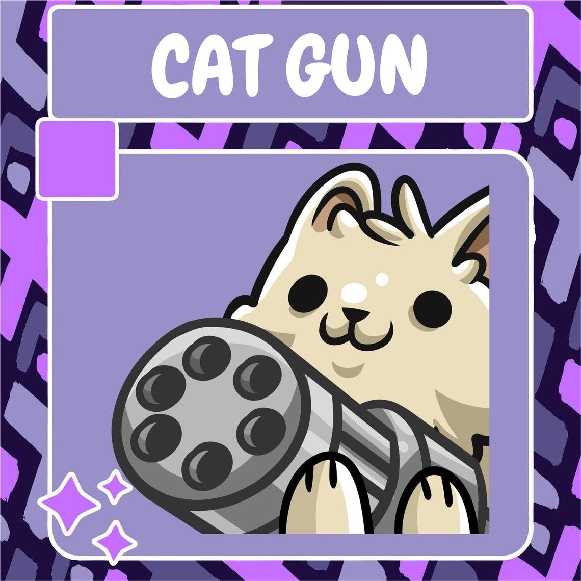 Cat Gatling Gun Emote Twitch Emote Youtube Emote Discord Emote ...