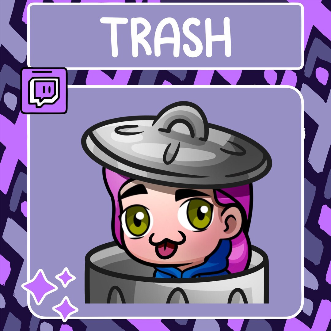Trash Girl Emote | Twitch Emote | Youtube Emote | Discord Emote ...