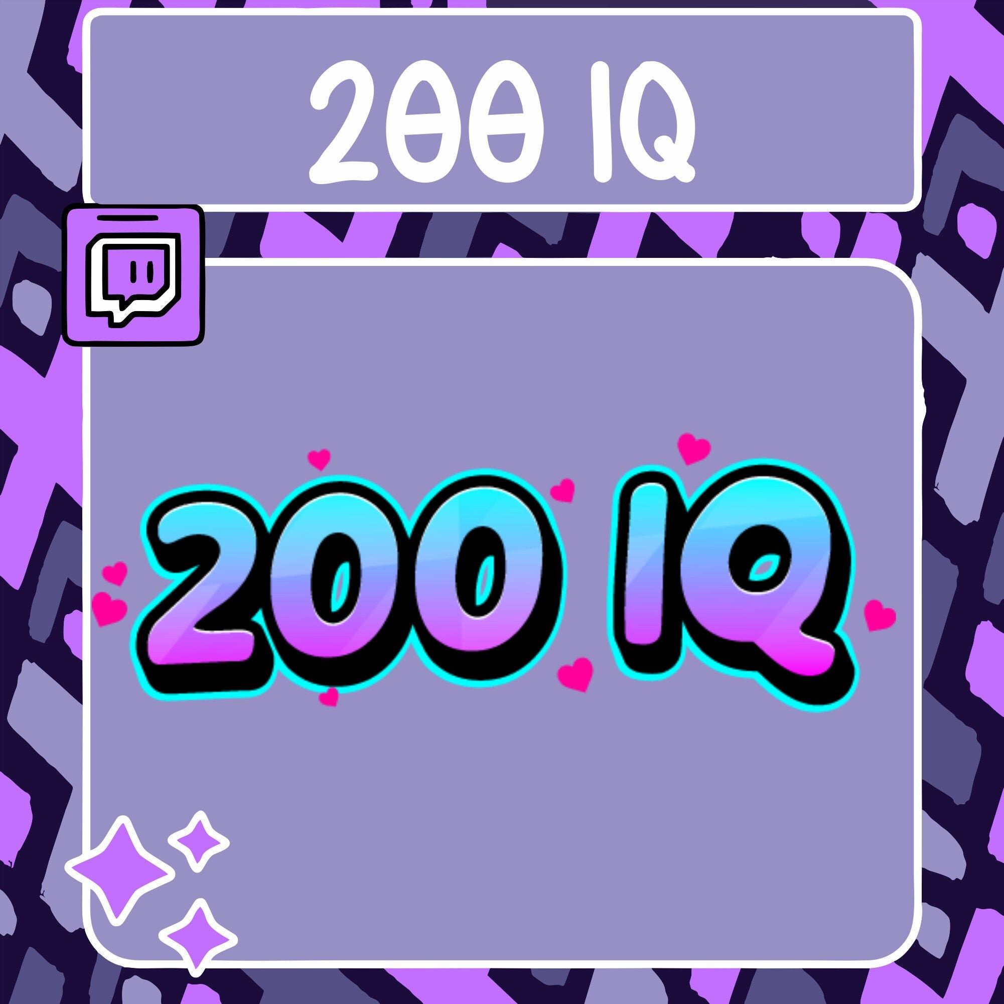 200 IQ Text Emote | Twitch Emote | Youtube Emote | Discord Emote ...