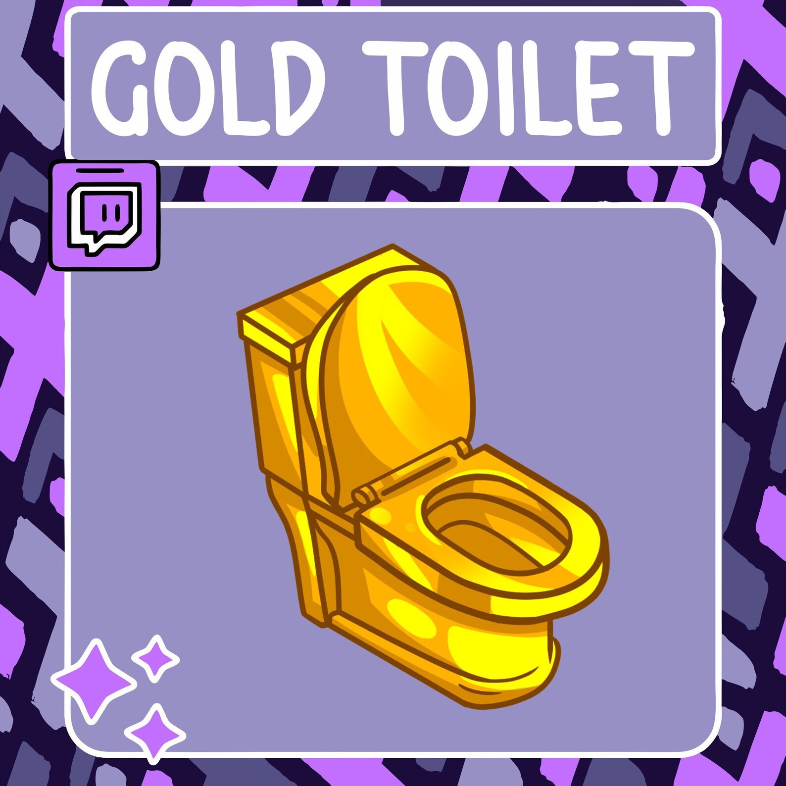 Golden Toilet Emote Twitch Emote Youtube Emote Discord Emote Community ...