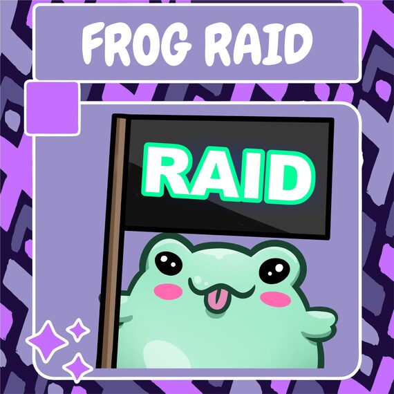 Frog Raid Emote Twitch Emote Youtube Emote Discord Emote - Etsy