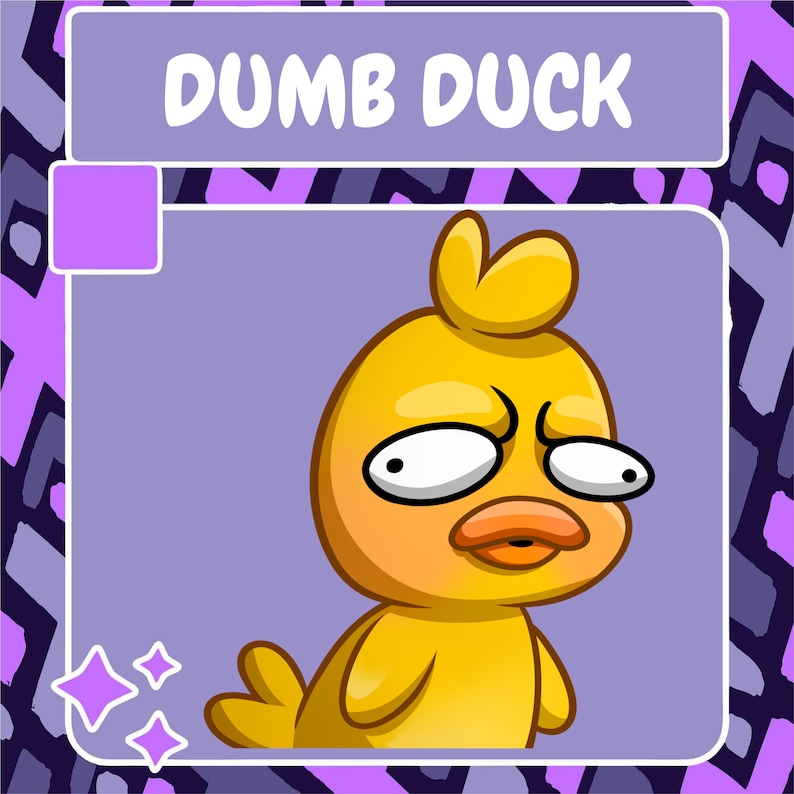 Dumb Duck Emote | Twitch Emote | Youtube Emote | Discord Emote ...