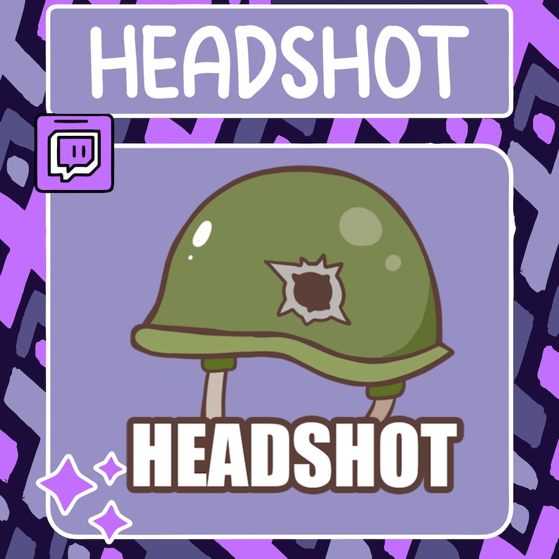 Headshot Helmet Emote Twitch Emote Youtube Emote Discord - Etsy