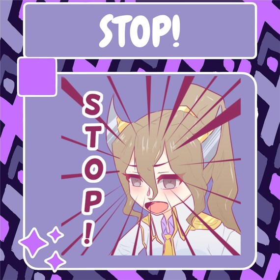 Stop Emote Twitch Emote Youtube Emote Discord Emote | Etsy