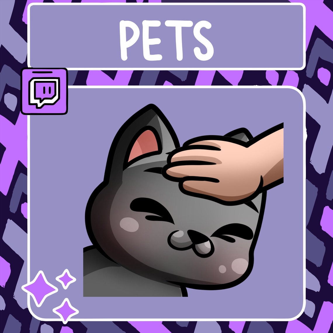 Cat Pets Emote Twitch Emote Youtube Emote Discord Emote - Etsy