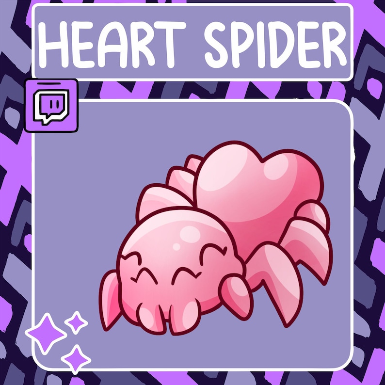 Heart Spider Emote Twitch Emote Youtube Emote Discord Emote Community ...