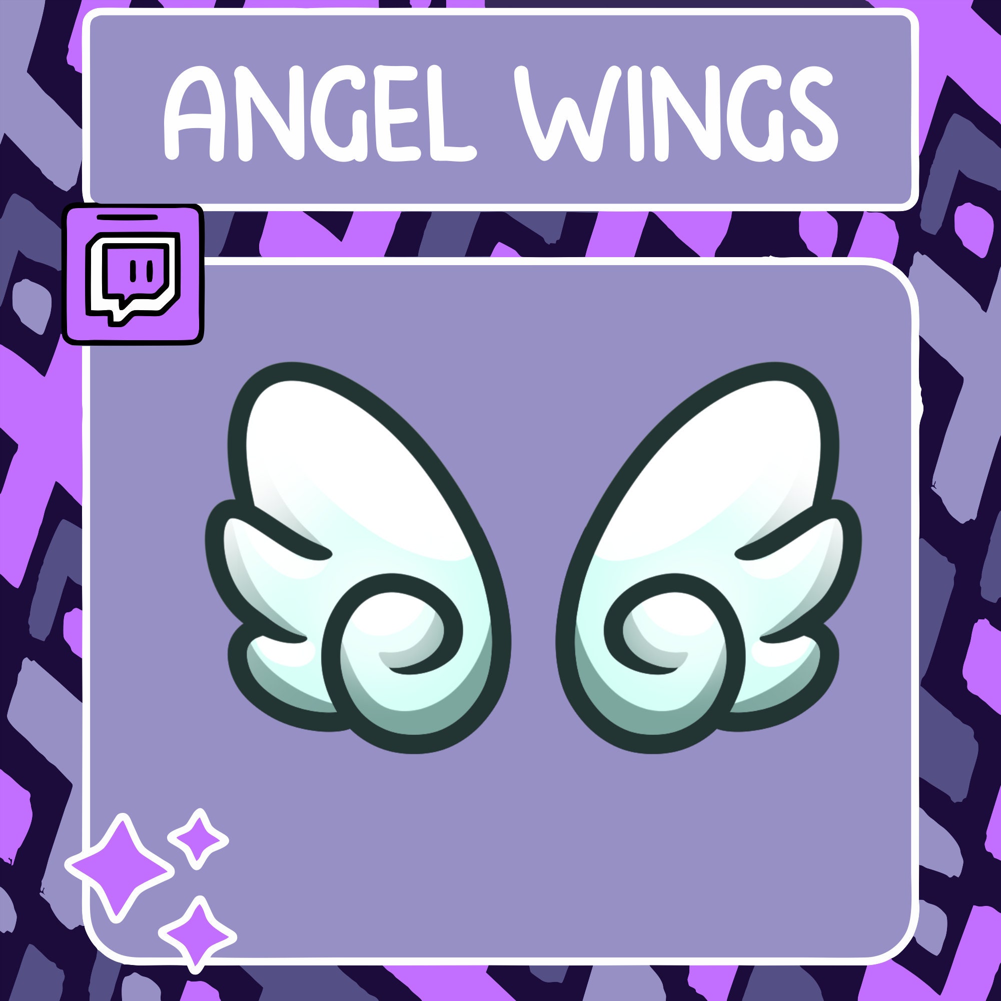 Chibi Angel Wings Emote Twitch Emote Youtube Emote | Etsy