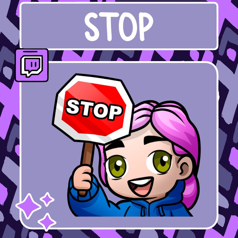 Stop Emote | Twitch Emote | Youtube Emote | Discord Emote | Community ...