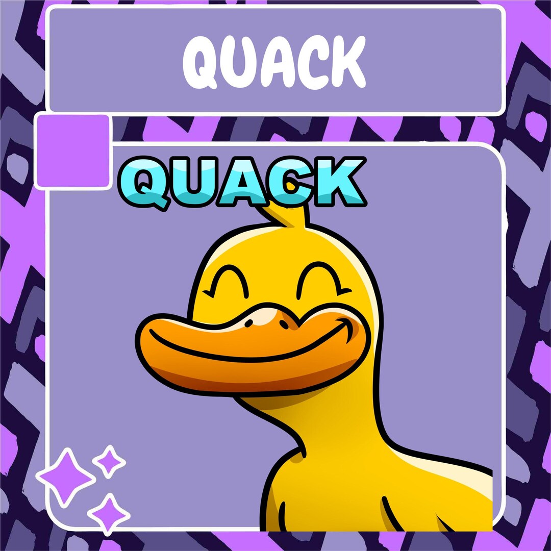 Quack Duck Emote | Twitch Emote | Youtube Emote | Discord Emote ...