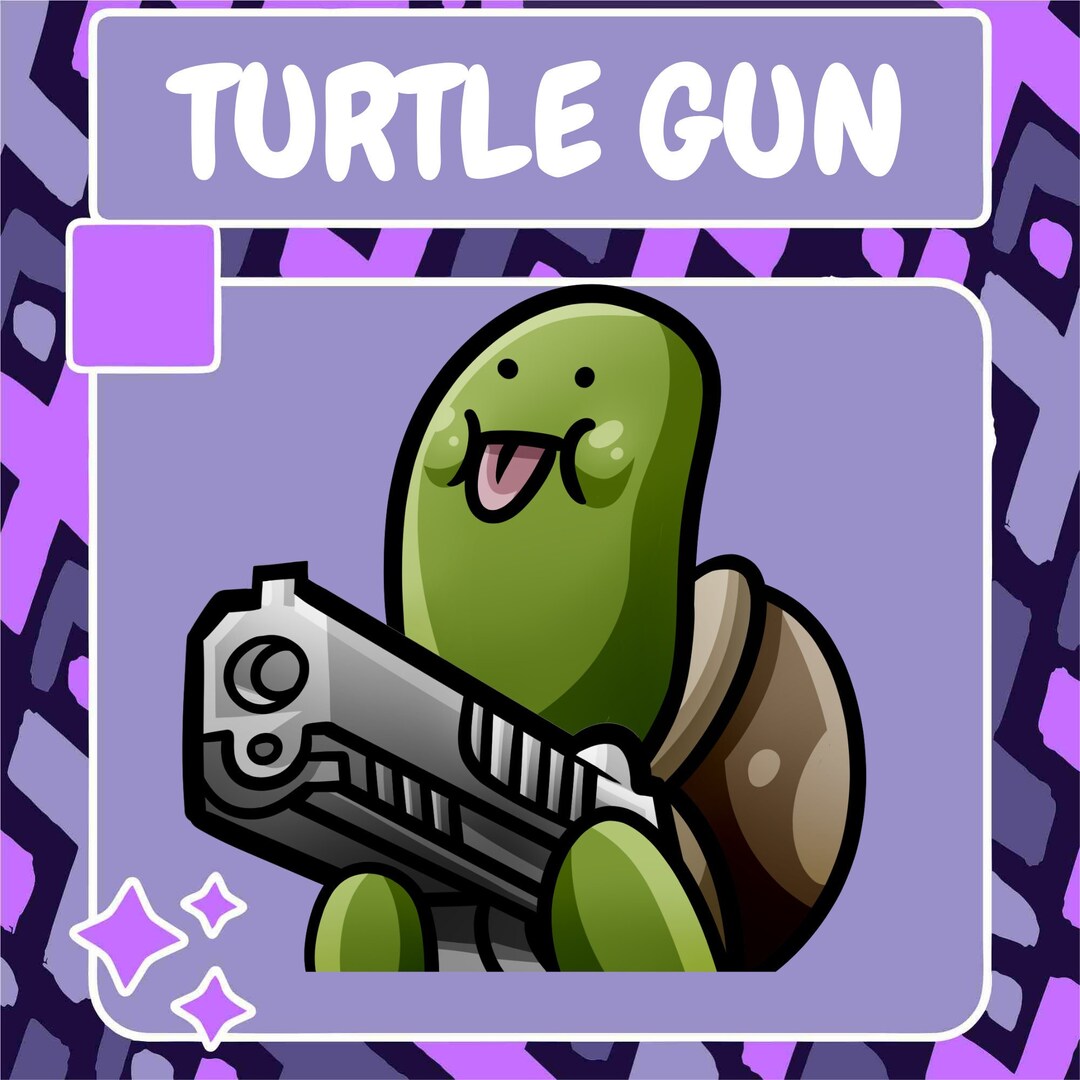 Turtle Gun Emote | Twitch Emote | Youtube Emote | Discord Emote ...