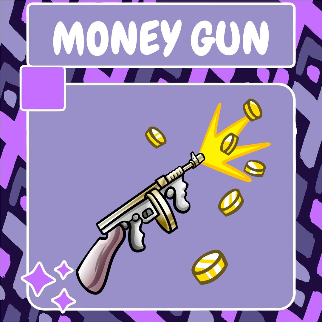 Money Gun Emote | Twitch Emote | Youtube Emote | Discord Emote ...