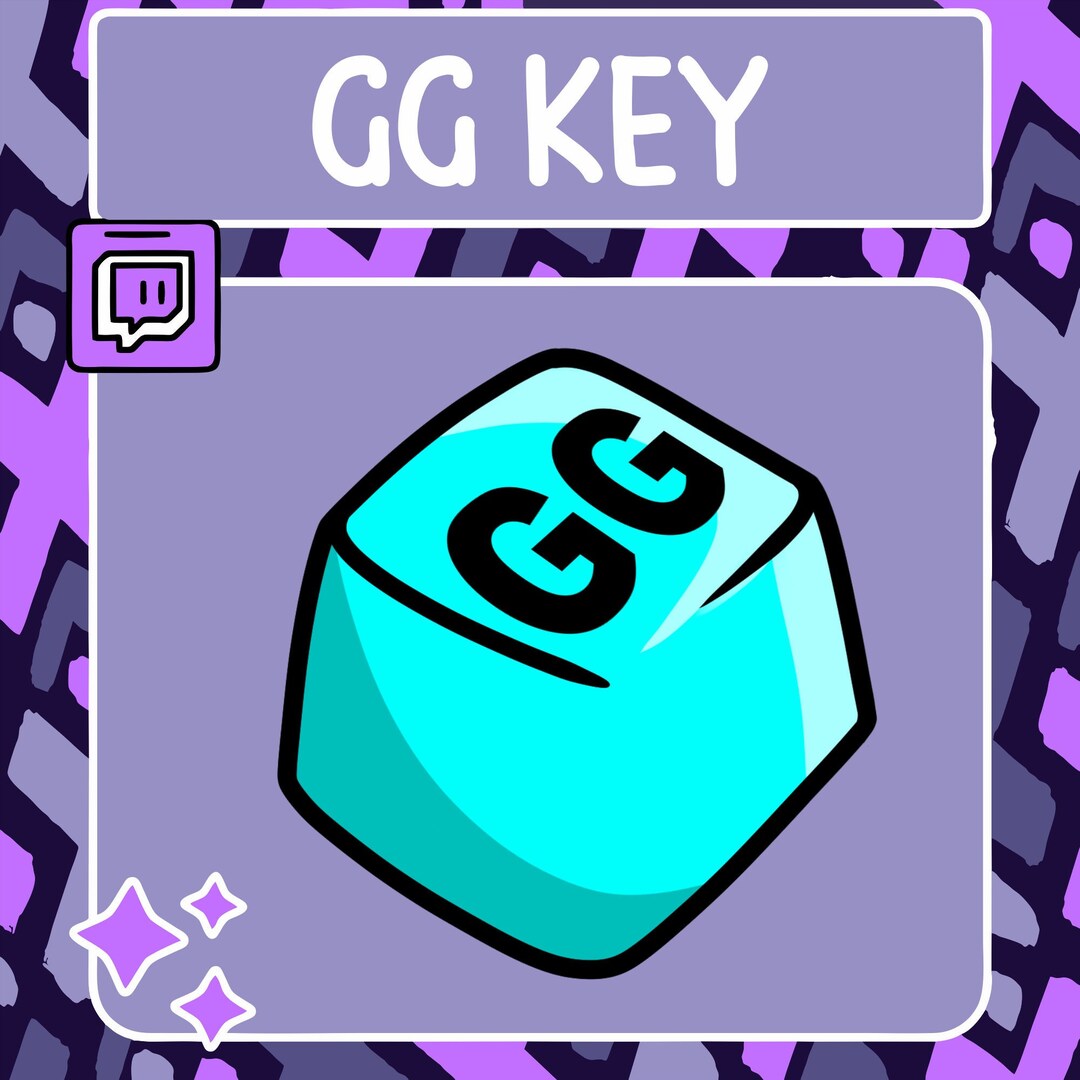 GG Key Emote Twitch Emote Youtube Emote Discord Emote Community Emote ...