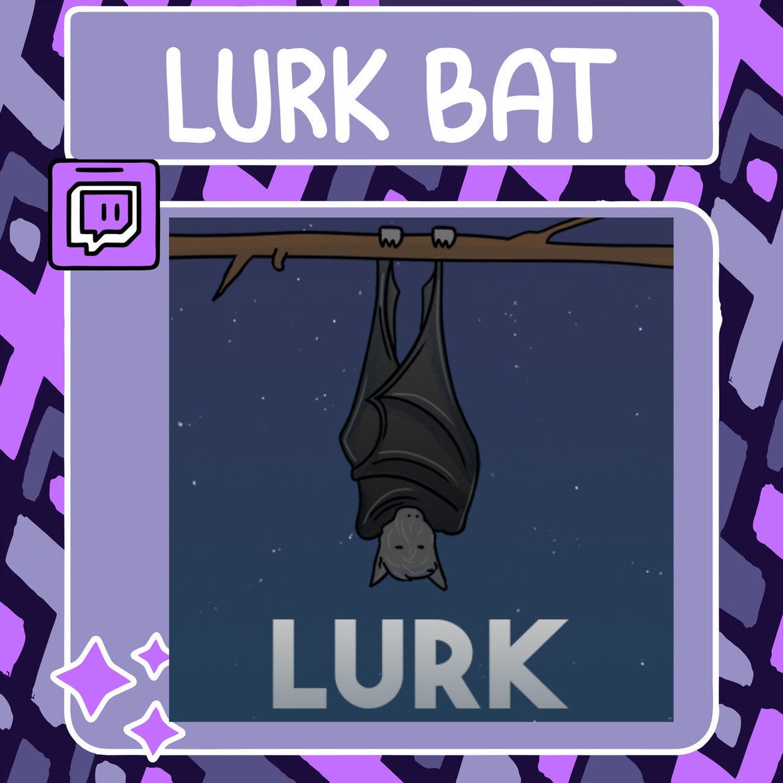 Lurk Bat Emote | Twitch Emote | Youtube Emote | Discord Emote ...