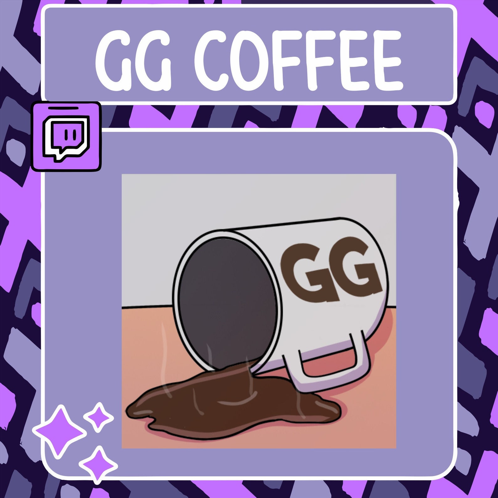 GG Spilled Coffee Emote Twitch Emote Youtube Emote Discord Emote ...