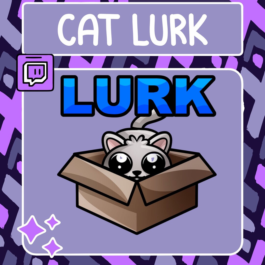 Cat in Box Lurk Emote | Twitch Emote | Youtube Emote | Discord Emote ...