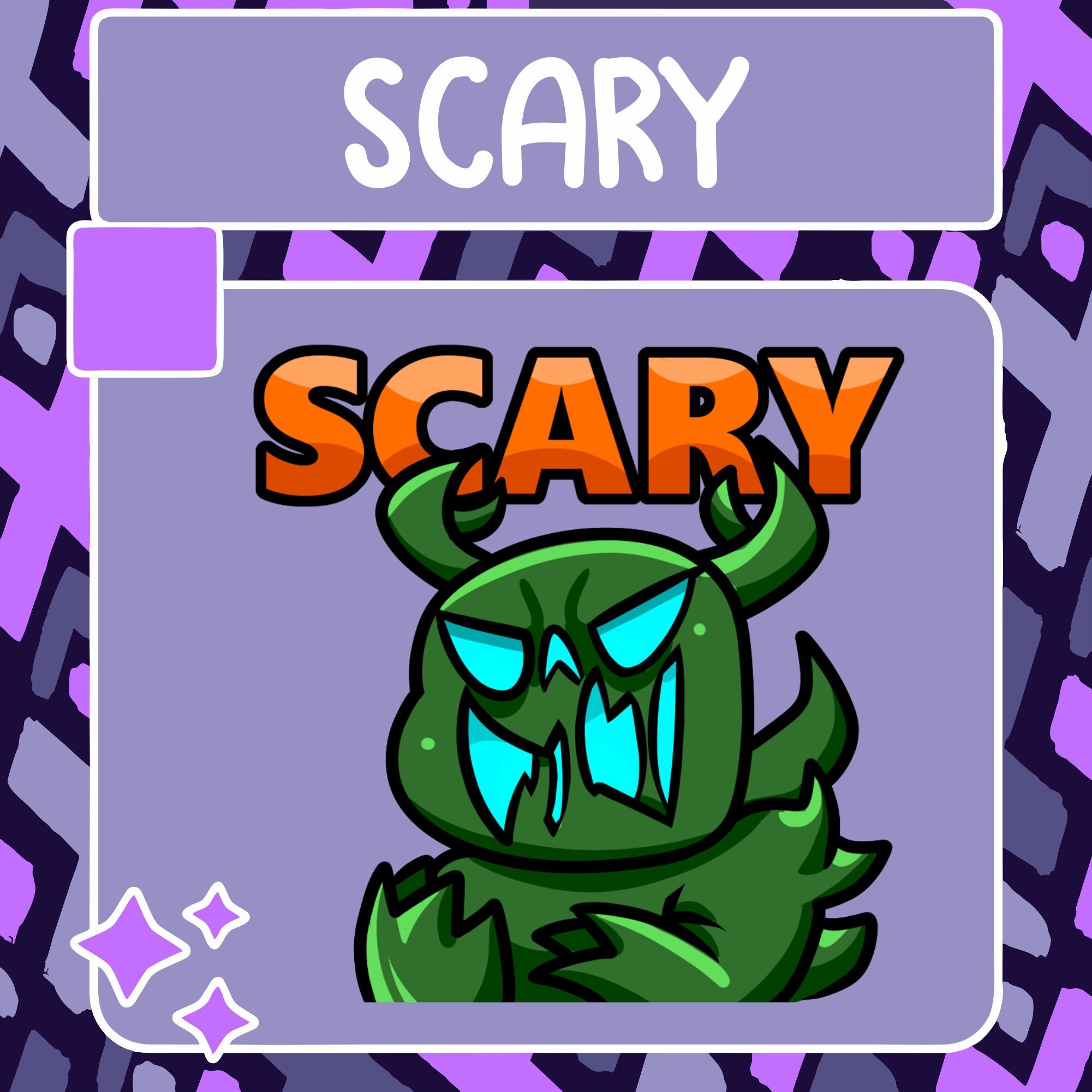 Scary Monster Emote Twitch Emote Youtube Emote Discord Emote Community ...