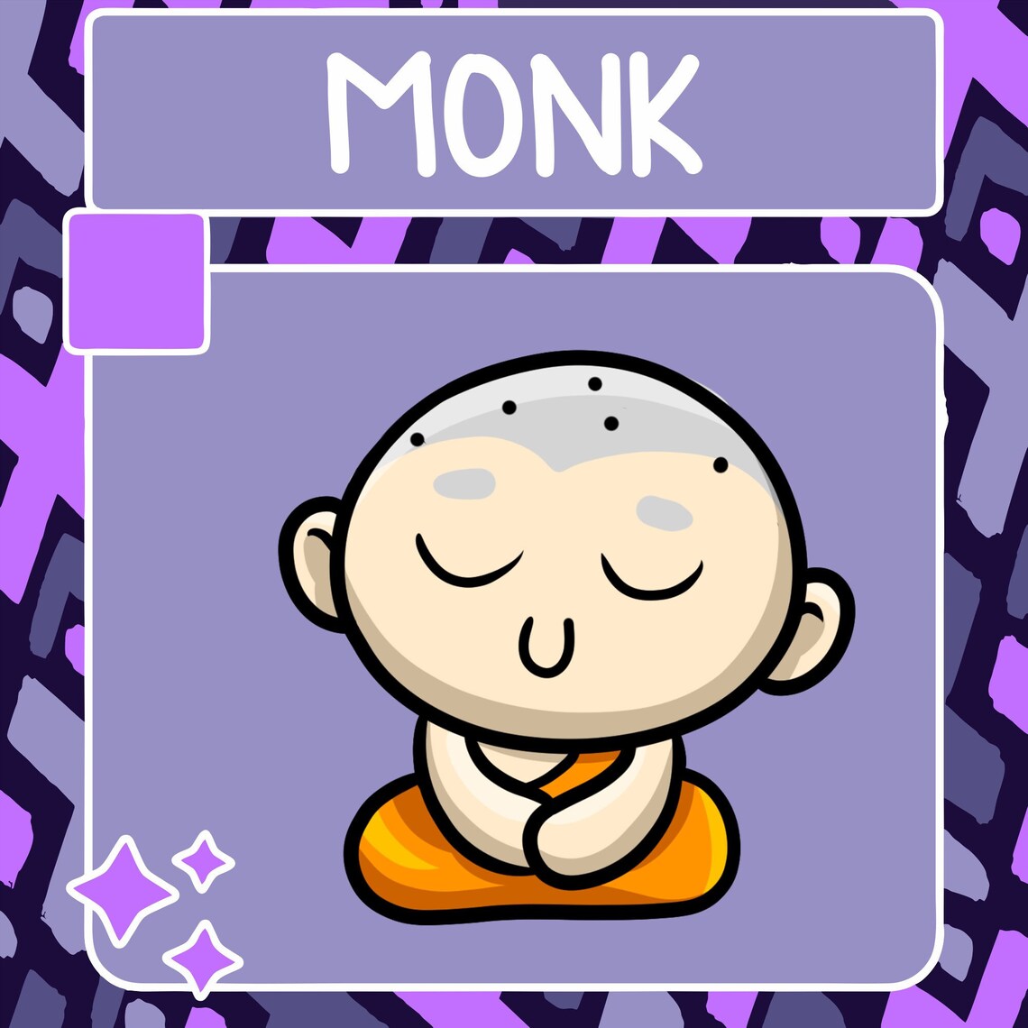 Chibi Monk Emote | Twitch Emote | Youtube Emote | Discord Emote ...