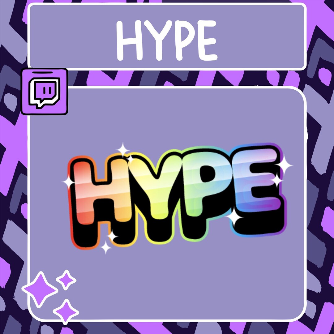 Rainbow Hype Text Emote | Twitch Emote | Youtube Emote | Discord Emote ...