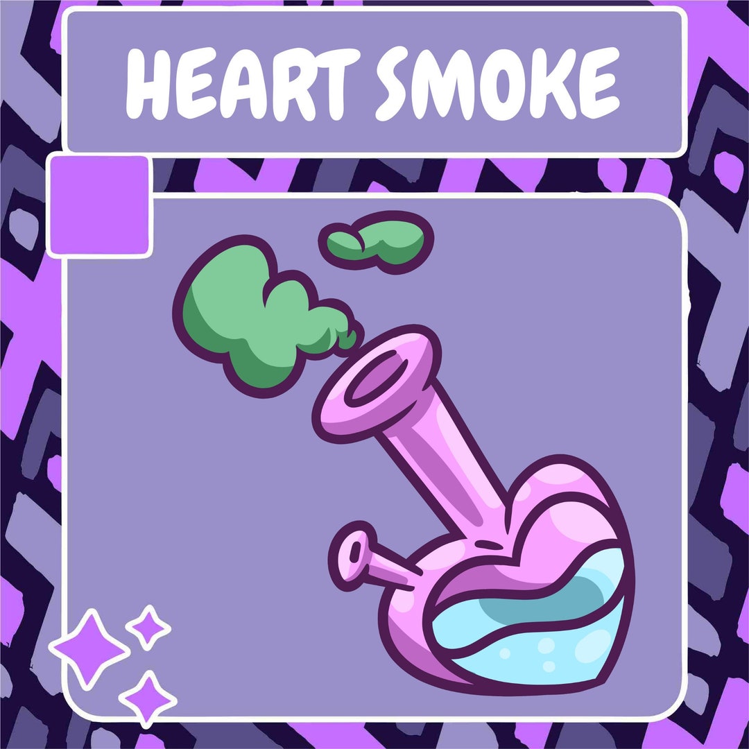Heart Smoke Emote | Twitch Emote | Youtube Emote | Discord Emote ...