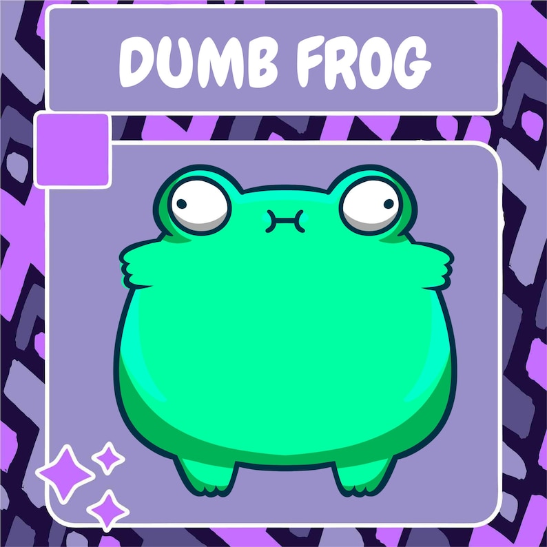 Dumb Frog Emote Twitch Emote Youtube Emote Discord Emote - Etsy