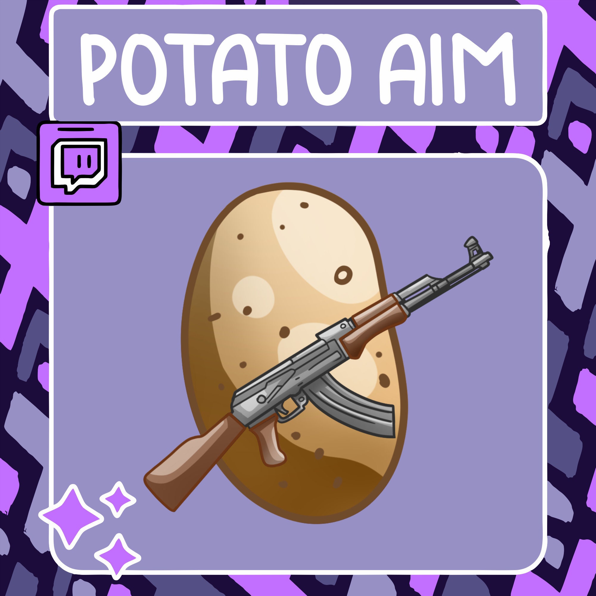 Potato Aim Emote Twitch Emote Youtube Emote Discord Emote Community ...