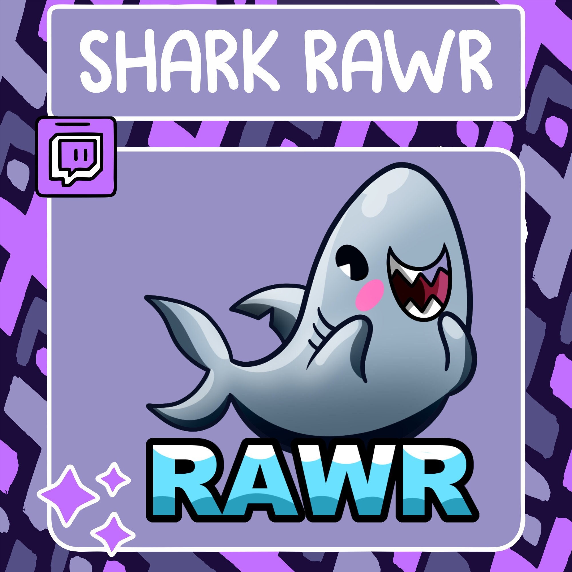Kawaii Shark Rawr Emote Twitch Emote Youtube Emote - Etsy Finland