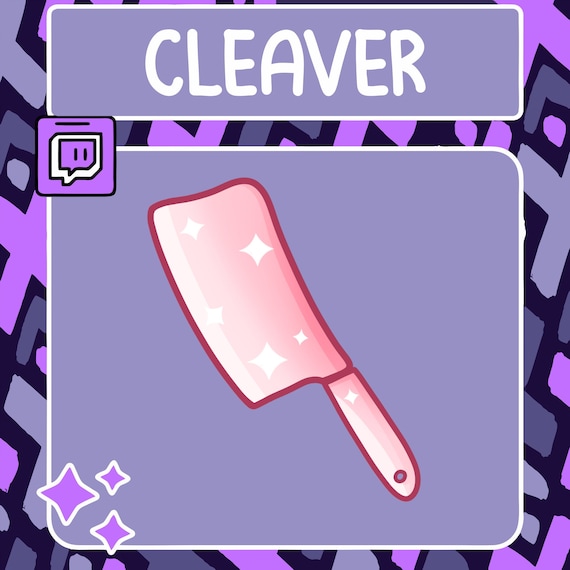 Pink Pastel Cleaver Emote Twitch Emote Youtube Emote - Etsy