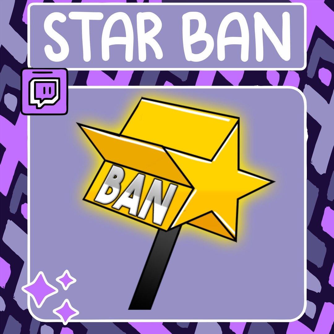 Star Ban Hammer Emote | Twitch Emote | Youtube Emote | Discord Emote ...
