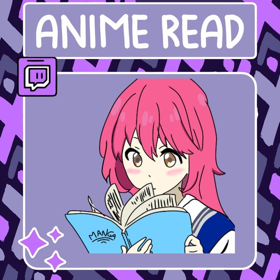 Anime Read Emote Twitch Emote Youtube Emote Discord | Etsy