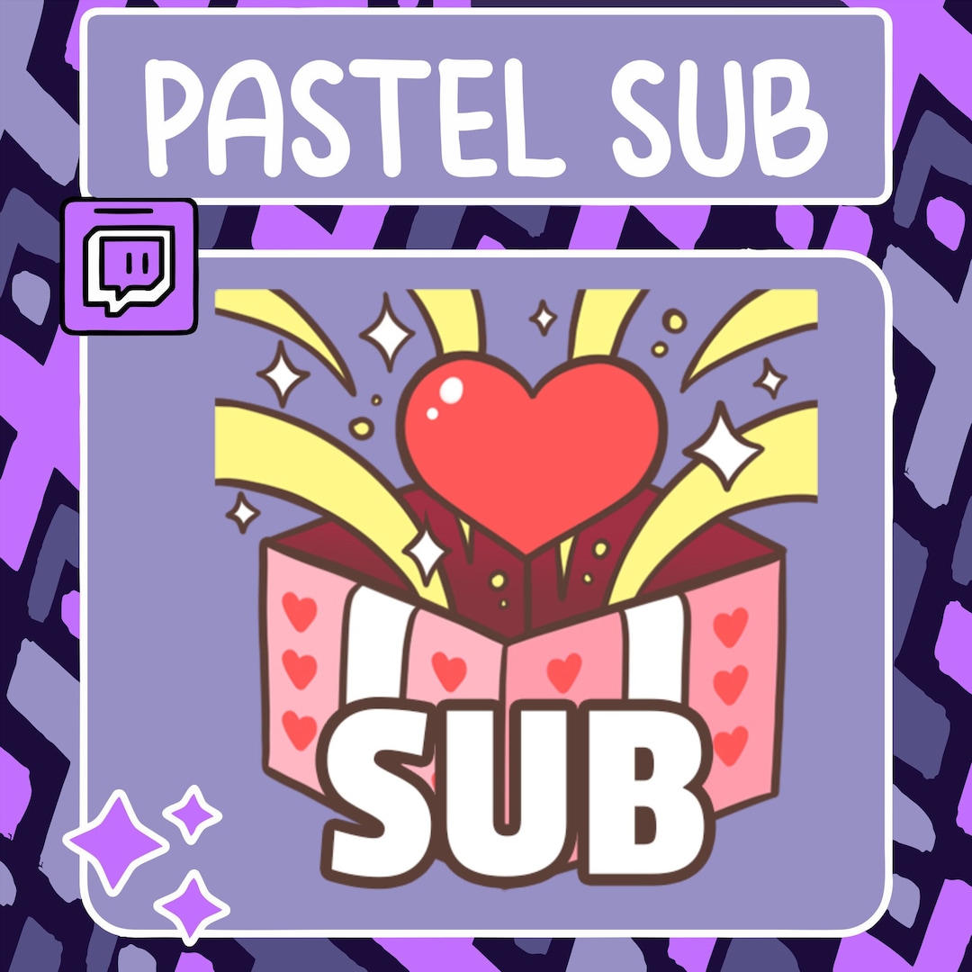 Pastel Sub Emote | Twitch Emote | Youtube Emote | Discord Emote ...