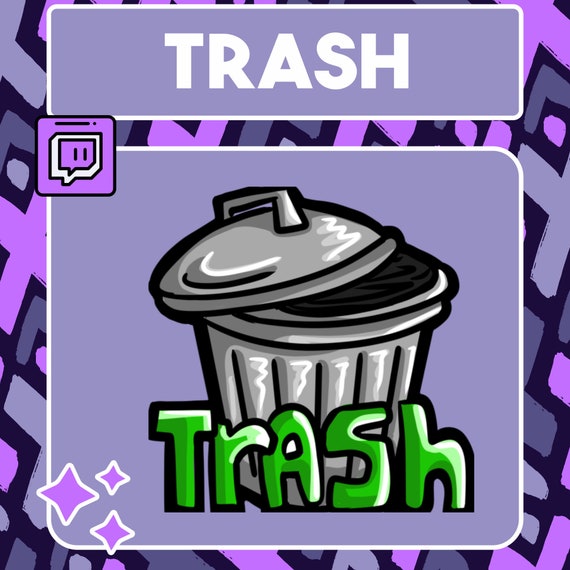 Trash Emote Twitch Emote Youtube Emote Discord Emote | Etsy