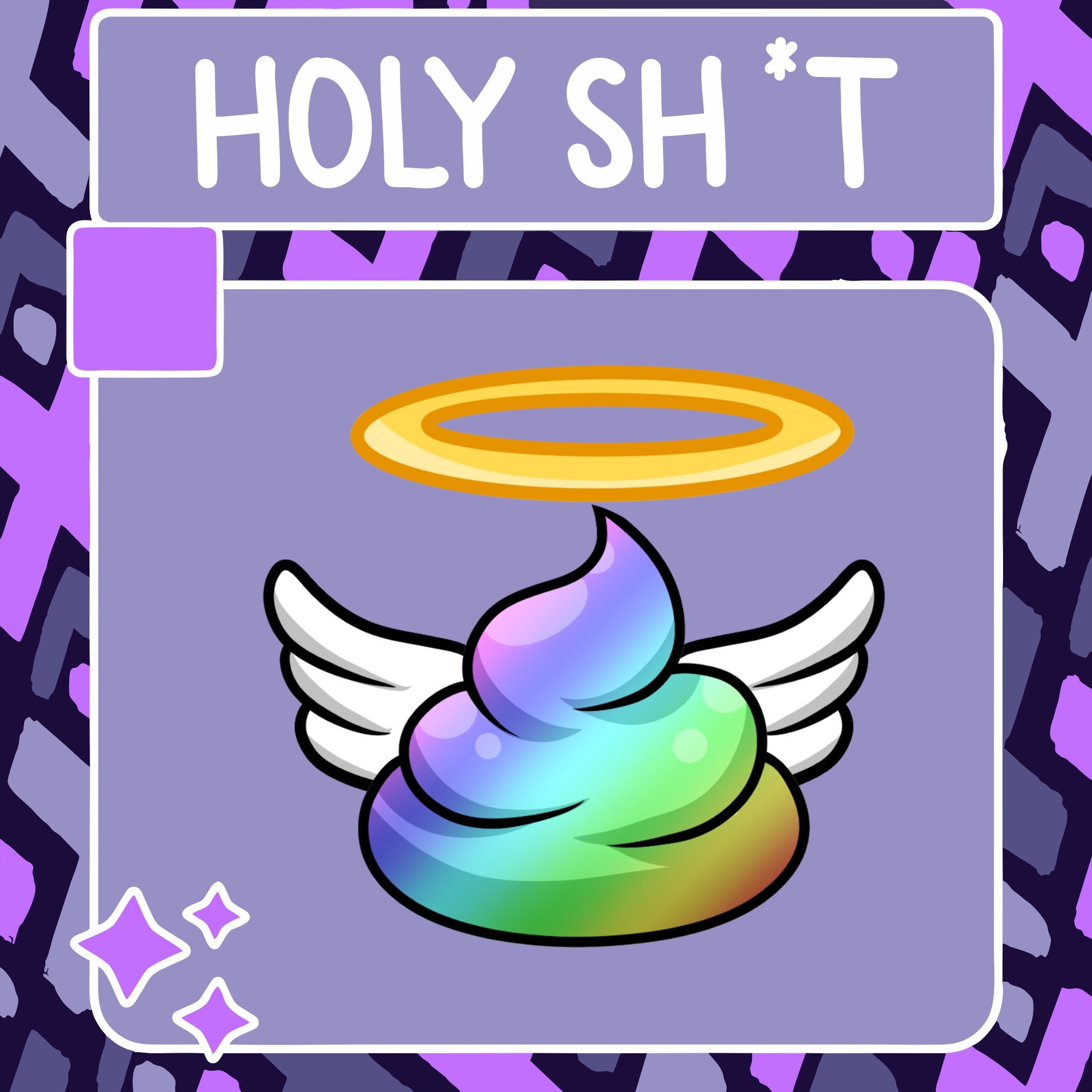 Animated Rainbow Holy Sht Emote Twitch Emote Youtube - Etsy