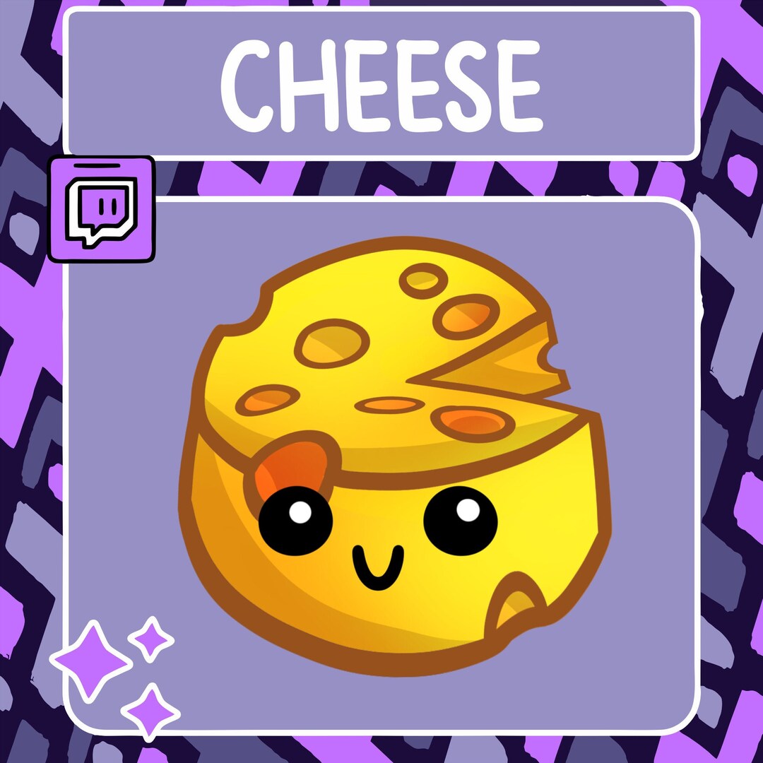 Kawaii Cheese Emote | Twitch Emote | Youtube Emote | Discord Emote ...