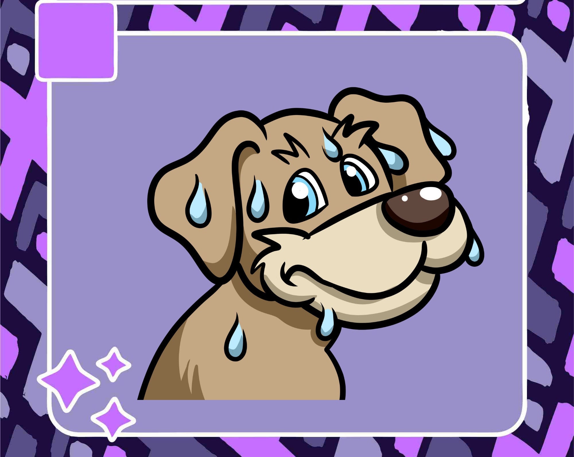 Sweaty Dog Emote | Twitch Emote | Youtube Emote | Discord Emote ...