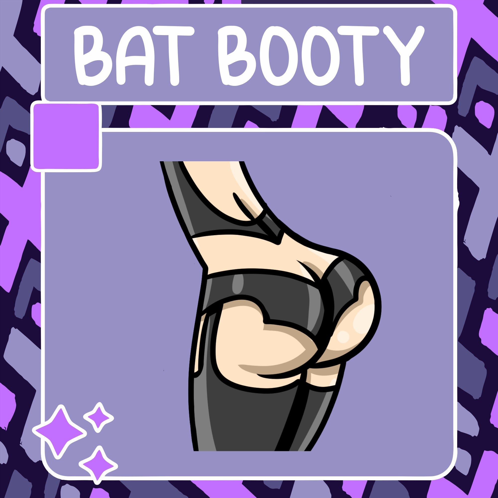 Bat Booty Emote Twitch Emote Youtube Emote Discord Emote Community Emote Streamer Emote Thicc ...