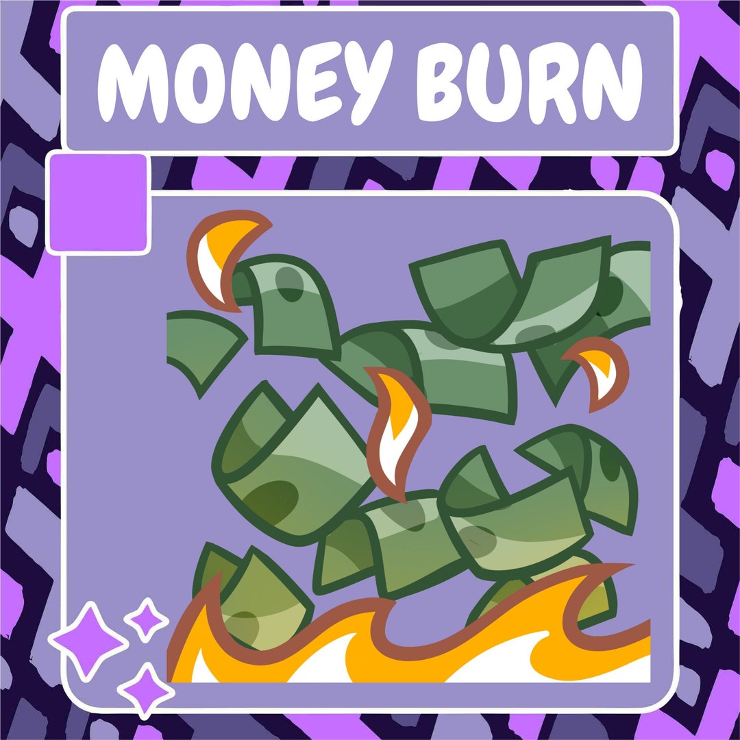 Money Burn Emote | Twitch Emote | Youtube Emote | Discord Emote ...
